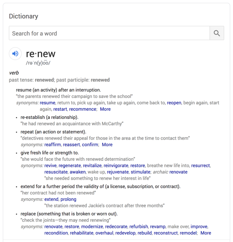 renewdefinition